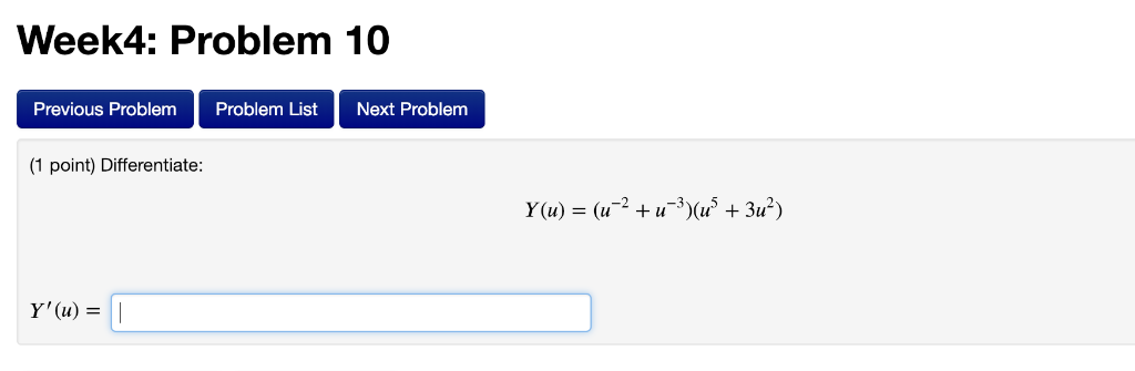 Solved Week4: Problem 10 Previous Problem Problem List Next | Chegg.com Solved Week4: Problem 10 Previous Problem Problem List Next | Chegg.com