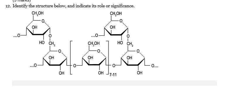 Solved 12. Identify the structure below, and indicate its | Chegg.com