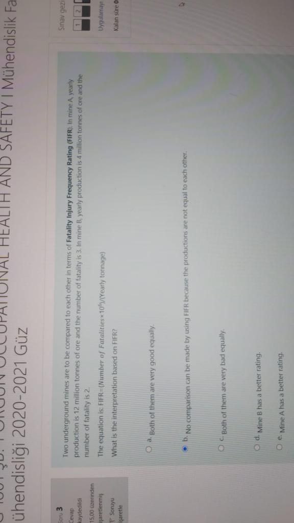 Solved Two underground mines are to be compared to each | Chegg.com