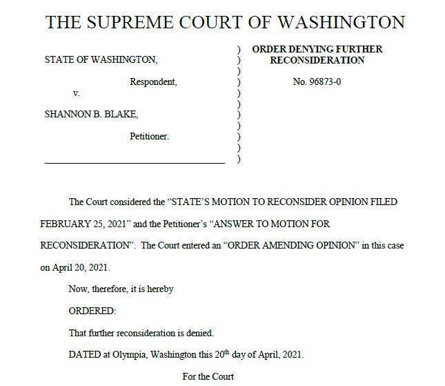 Solved Write up the case "State of Washington v. Shannon B. | Chegg.com