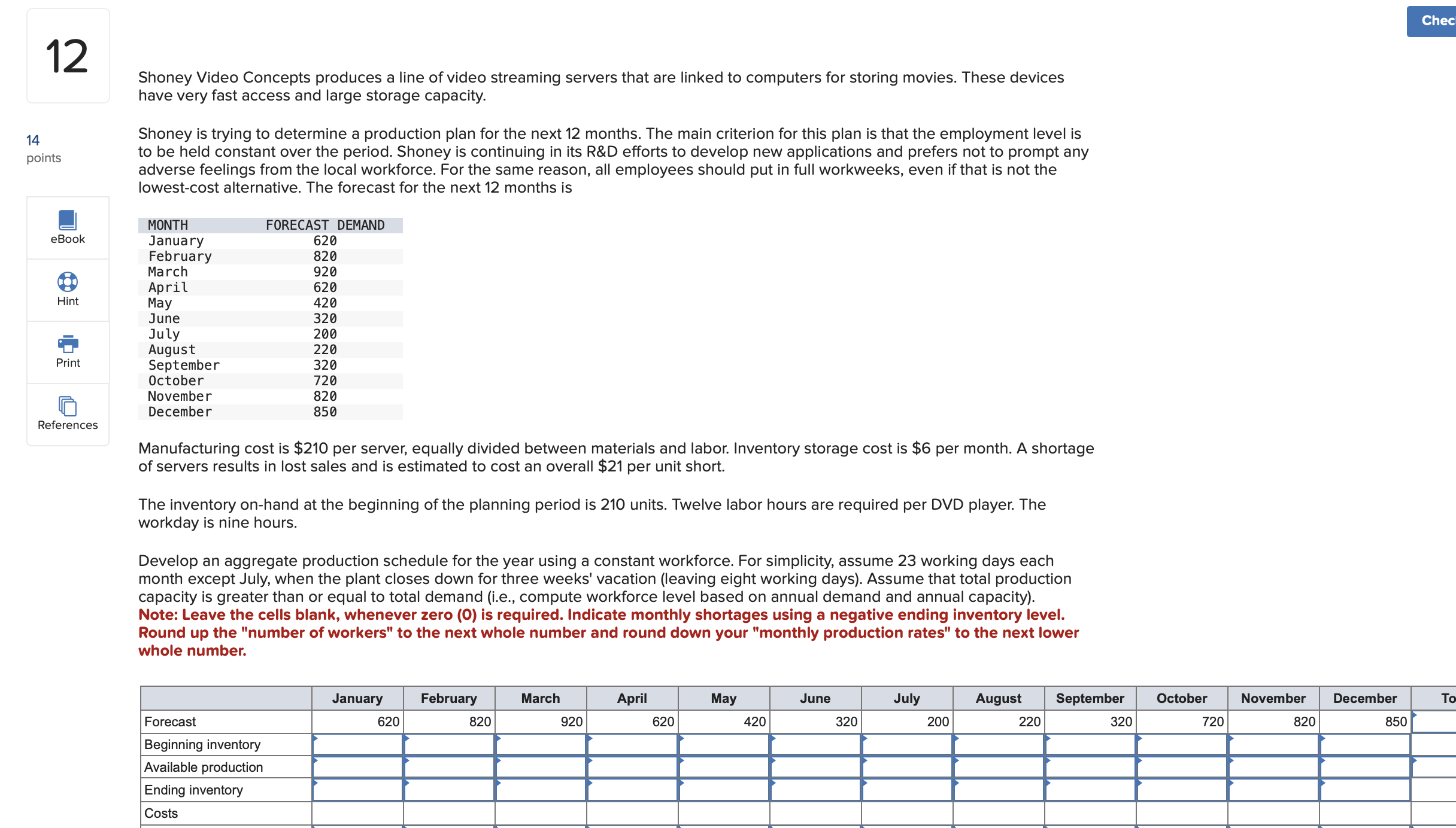 Solved I would like help with the calculations and formulas | Chegg.com