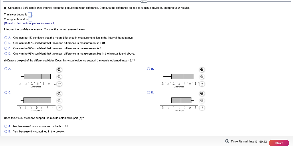 Solved (a) Why are these matched-pairs data? A. The | Chegg.com