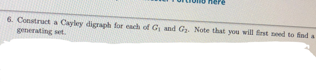 Solved Ociono here 6. Construct a Cayley digraph for each of | Chegg.com