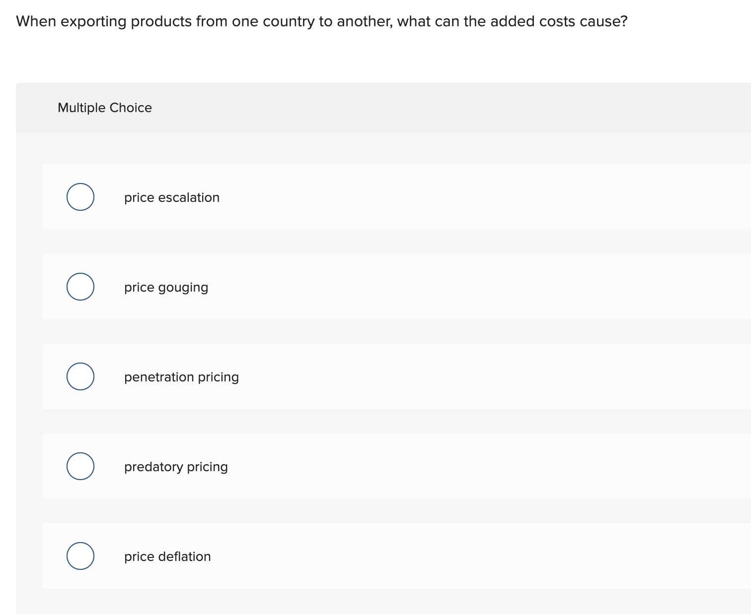Solved When exporting products from one country to another, | Chegg.com