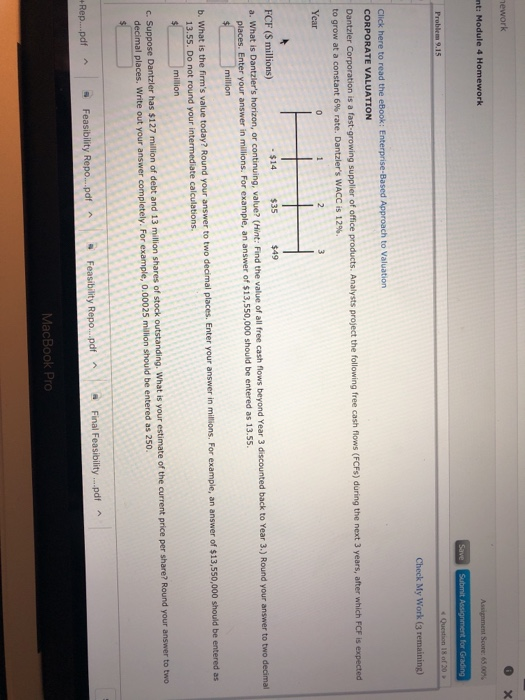 Solved Ework Nt Module 4 Homework Score 6500 Save 18 Of