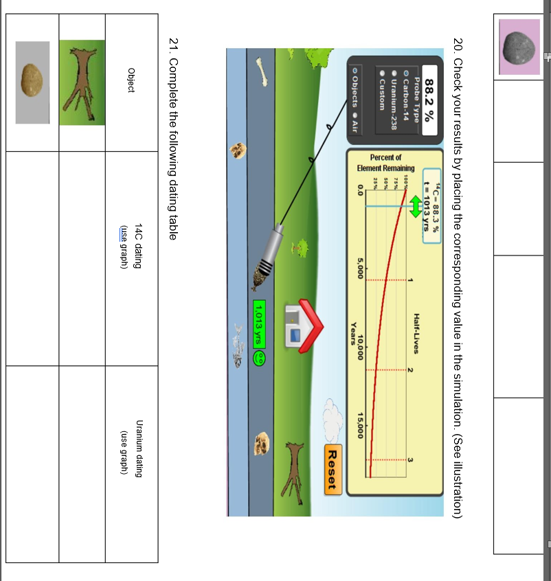 Solved Experience: Radioactive Dating Procedure: 1. Open the | Chegg.com