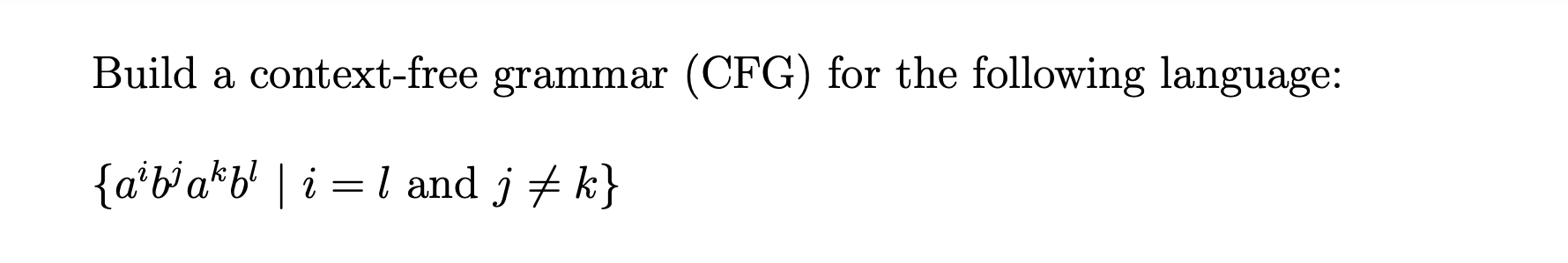 Solved Build a context-free grammar (CFG) for the following | Chegg.com