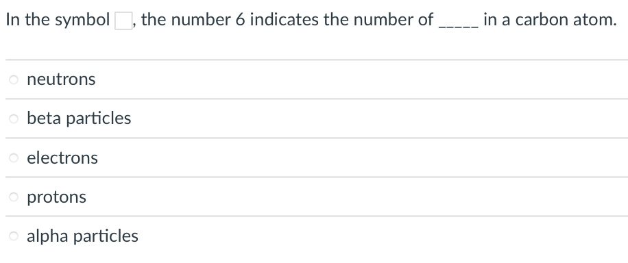 In the symbol , the number 6 indicates the number of | Chegg.com