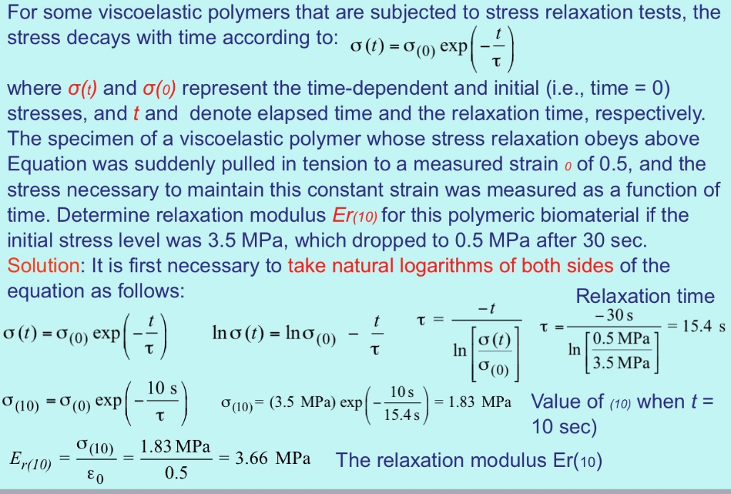 Solved Question 9: For some viscoelastic polymers that are | Chegg.com