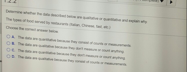 Solved Determine whether the underlined number is a | Chegg.com