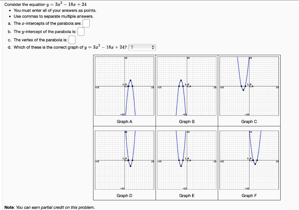 Solved Consider the equation y 3.22 – 182 +24 • You must | Chegg.com
