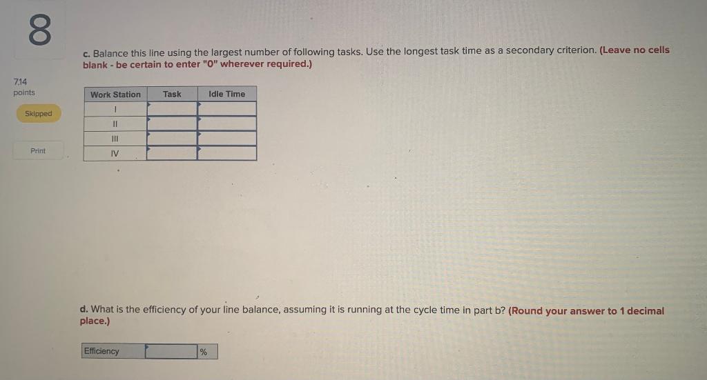 Solved 8 Problem 6-16 (Algo) 7.14 points The desired daily | Chegg.com