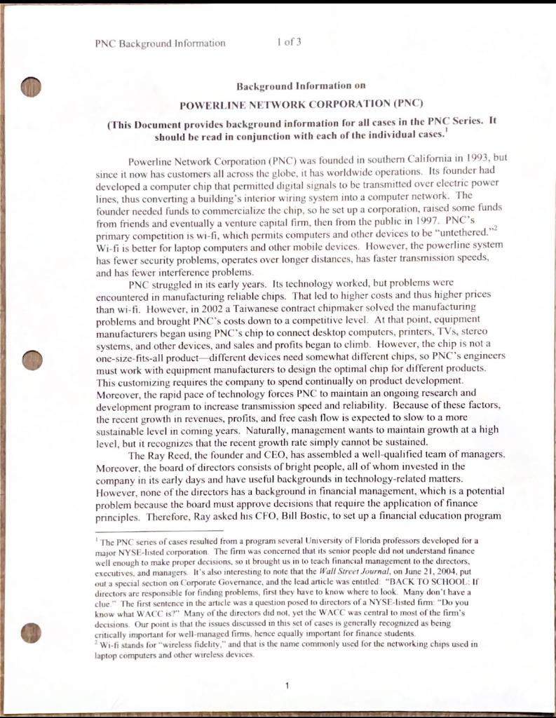 Please read the PNC case from the casebook and pick | Chegg.com