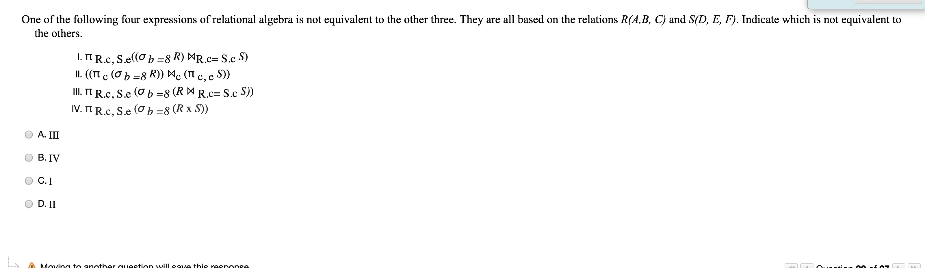 Solved For The Following Sql Query And Two Equivalent 