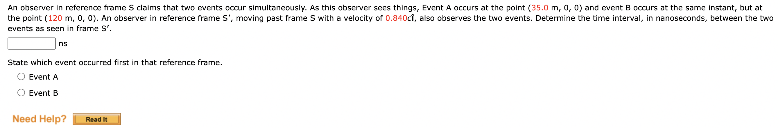 Solved An observer in reference frame S claims that two | Chegg.com