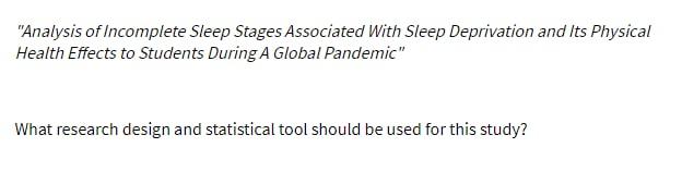 Solved "Analysis of Incomplete Sleep Stages Associated with | Chegg.com