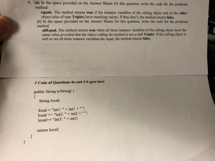 Solved (a) In the space provided on the Answer Sheets for | Chegg.com