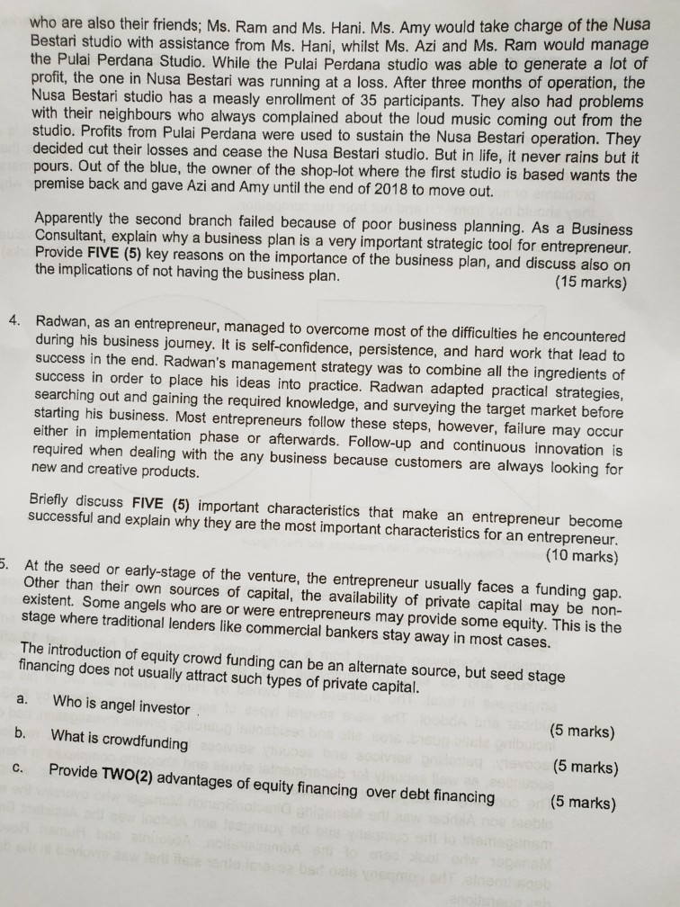 Solved There are FIVE (5) questions in this part. Answer ALL | Chegg.com