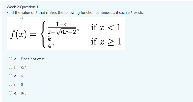 Solved Week 2 ﻿Question 1Find the value of k ﻿that makes the | Chegg.com