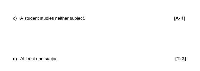 Solved 25\# In a class of 30 students, 19 study math, 17 | Chegg.com