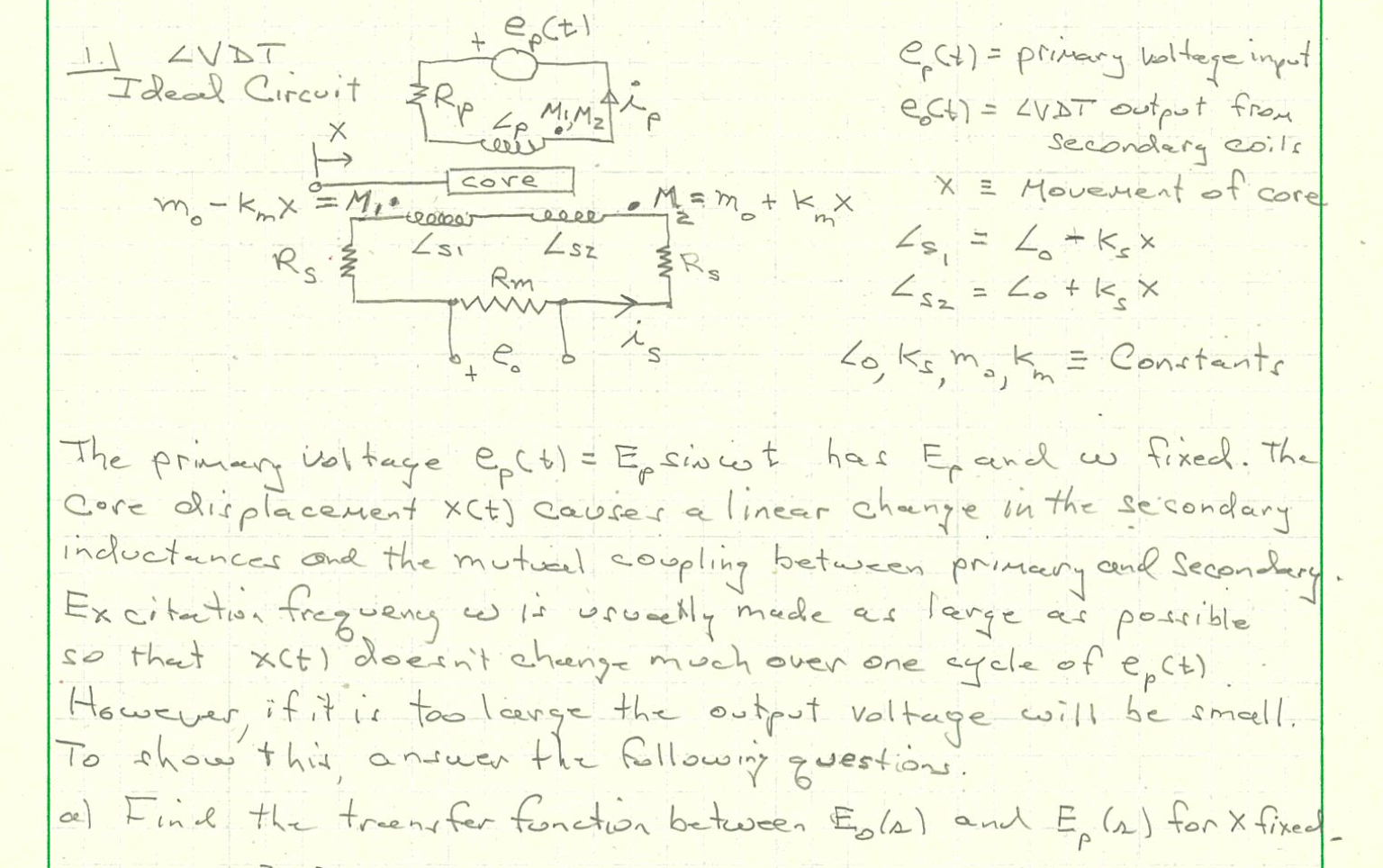 Solved I am trying to find the transfer function for this | Chegg.com