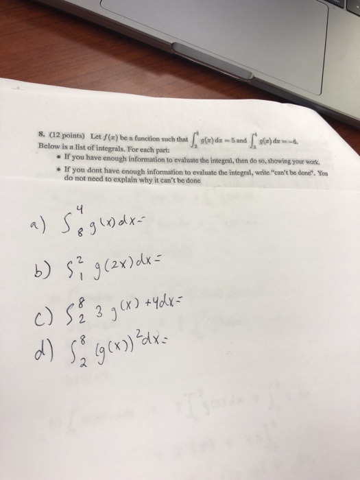 Solved 8. (12 points) Let 1(e) be a function such thats)- | Chegg.com Solved 8. (12 points) Let 1(e) be a function such thats)- | Chegg.com