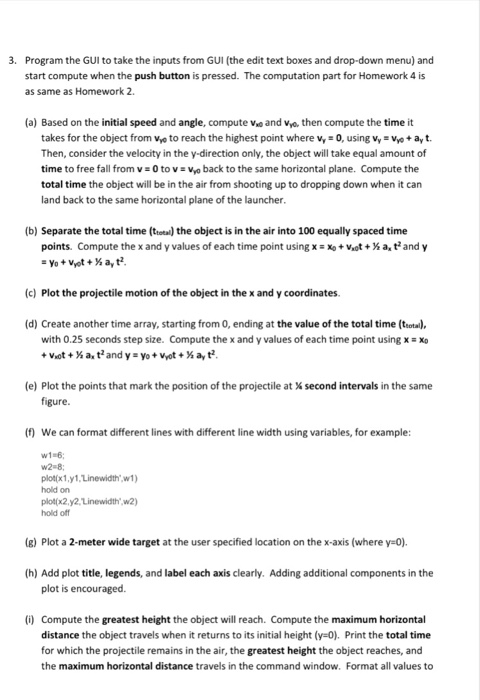 Solved Write A Matlab Graphical User Interface Gui To 6893