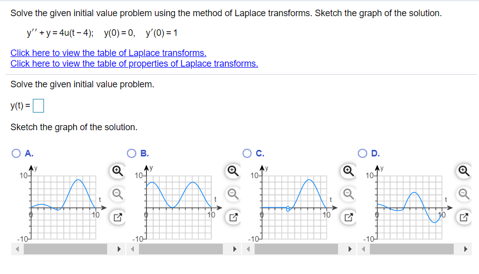 Solved Solve the given initial value problem using the | Chegg.com