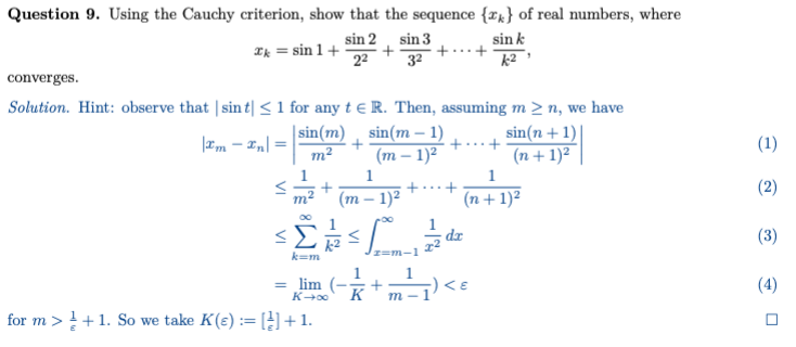 Solved Use the Cauchy criterion to show that the sequence | Chegg.com