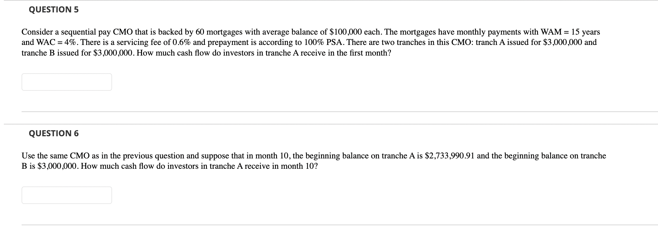 Solved Consider a sequential pay CMO that is backed by 60 | Chegg.com