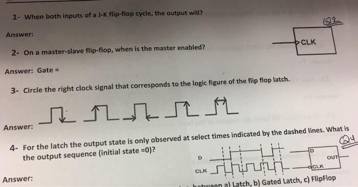 Solved When both inputs of a J-K flip-flop cycle, the output | Chegg.com