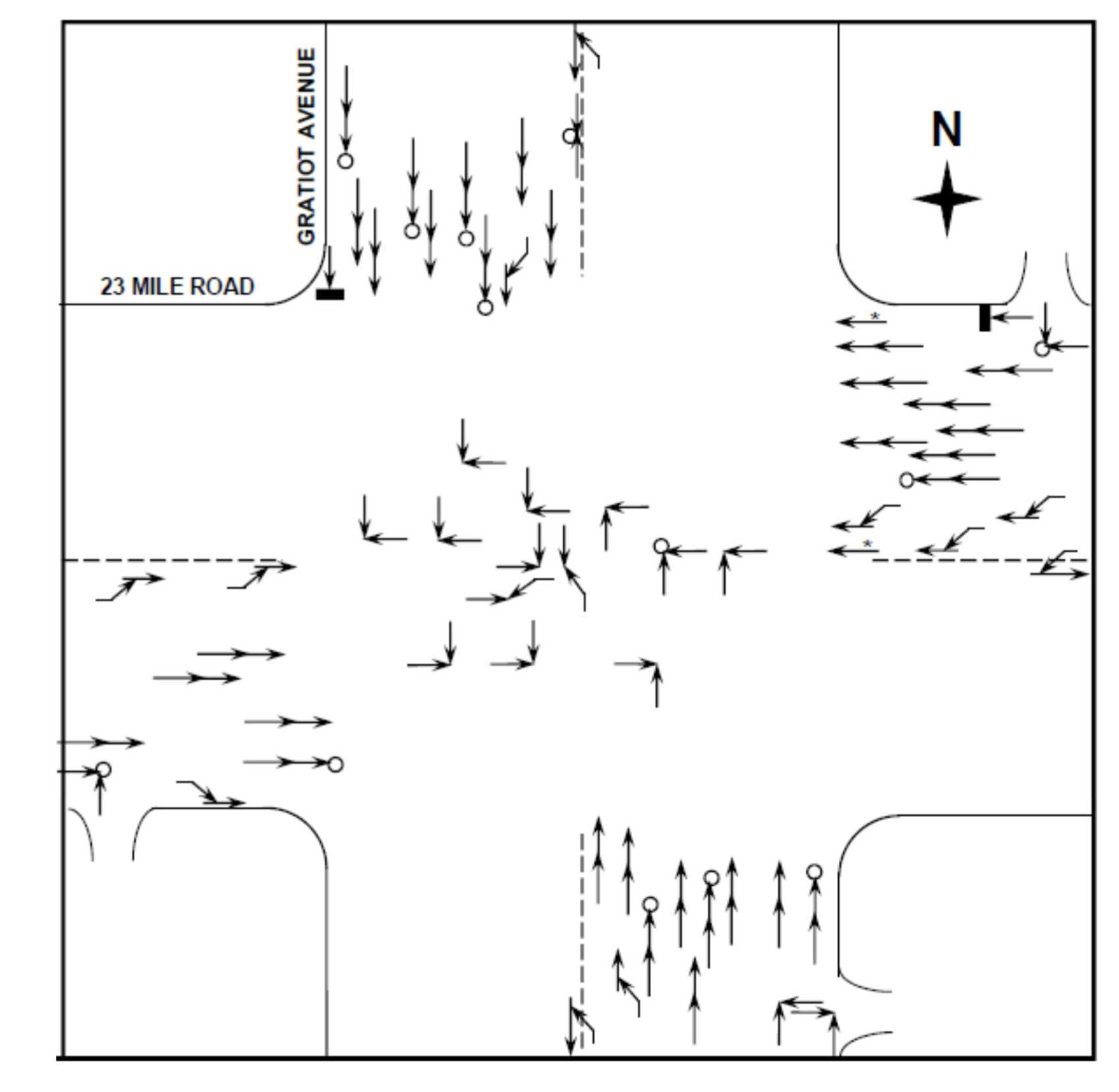 Solved Based upon the crash diagram of 23 Mile Road and | Chegg.com