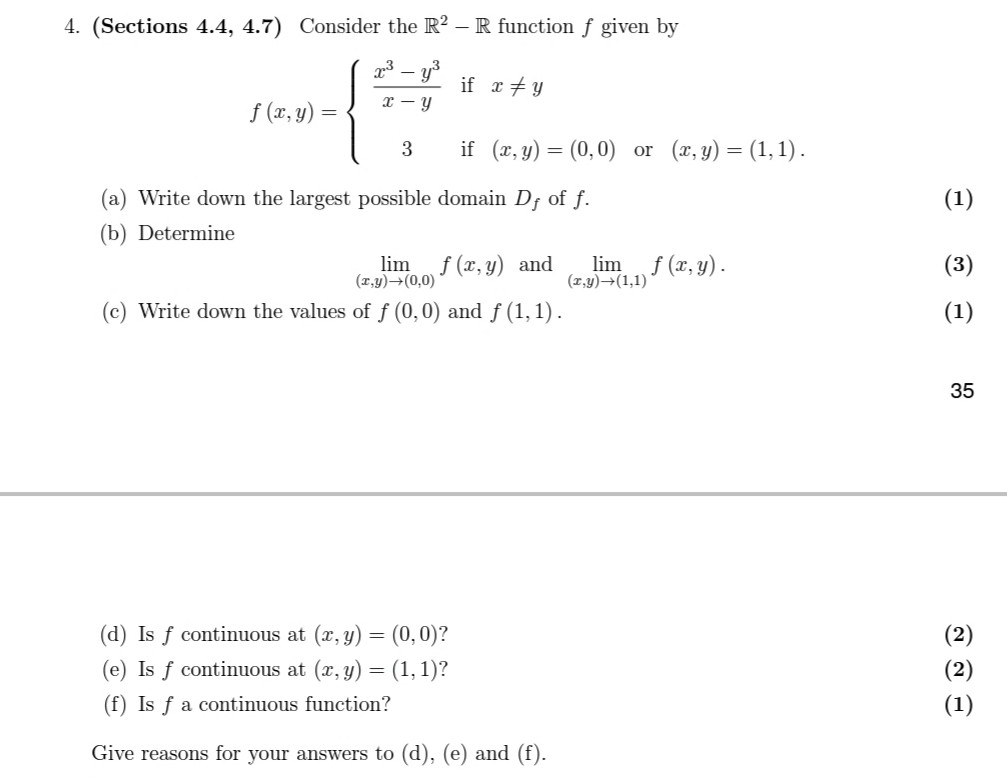 Solved 4. (Sections 4.4, 4.7) Consider the R2 – R function f | Chegg.com