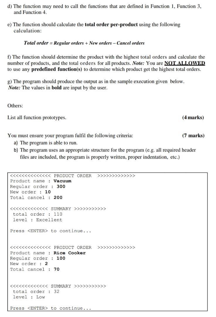 Solved You are required to develop a complete CH program to | Chegg.com