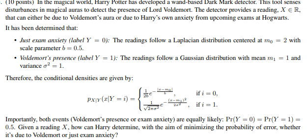 Solved disturbances in that can either be due to Voldemort's | Chegg.com