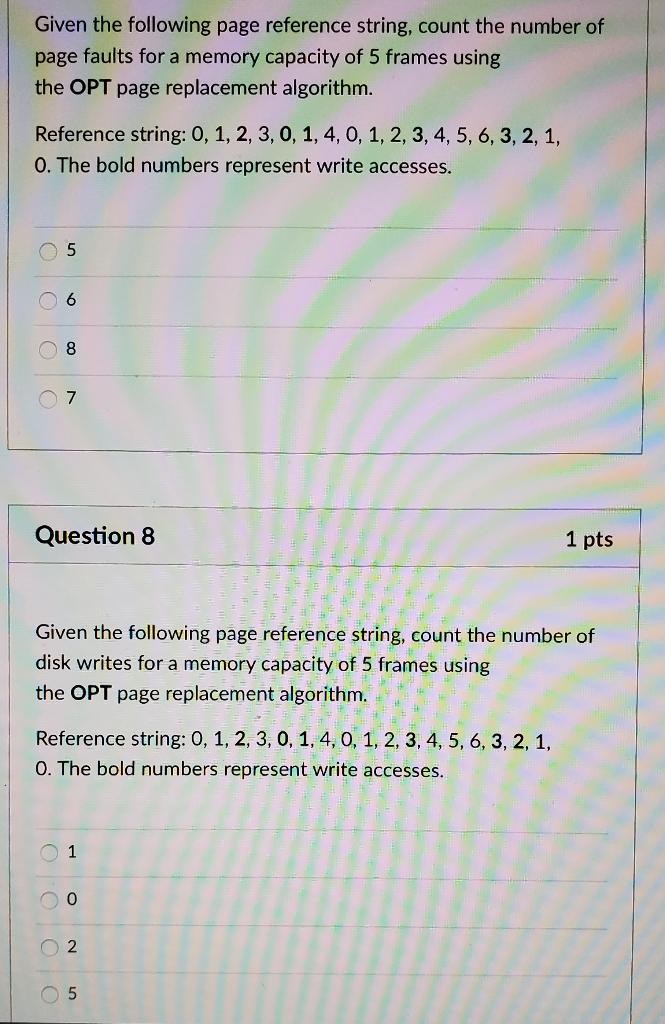 Solved Given the following page reference string, count the | Chegg.com