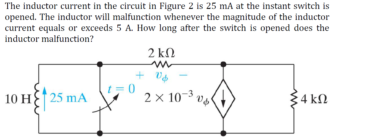 [Solved]: The inductor current in the circuit in Figure 2