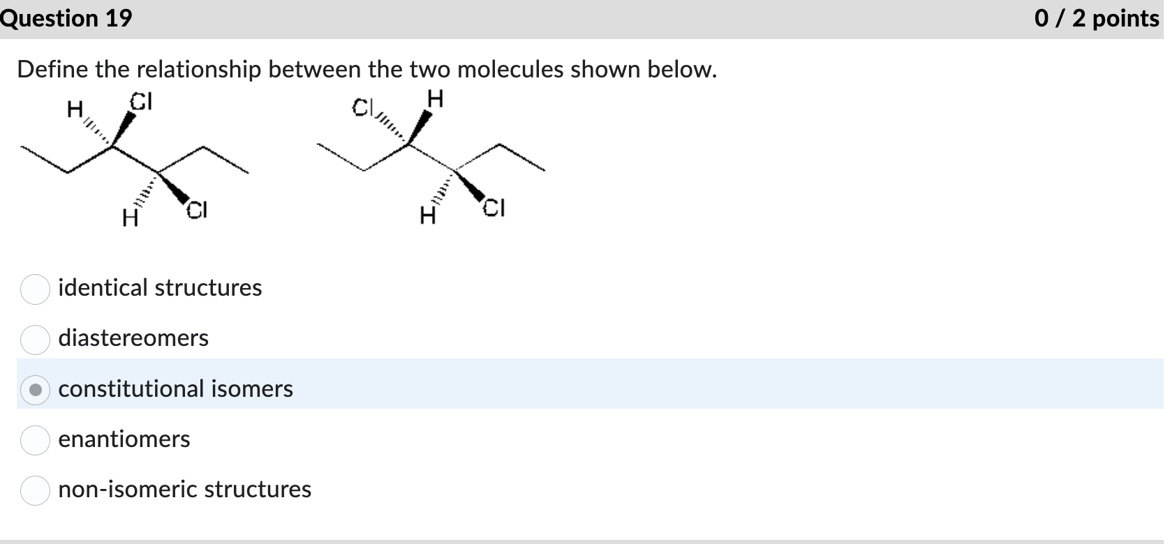 Solved Define the relationship between the two molecules | Chegg.com