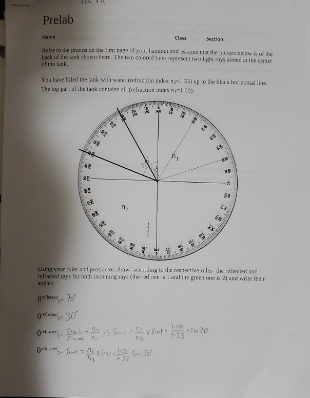 Solved Prelab Name Class Section Refer to the photos on the | Chegg.com