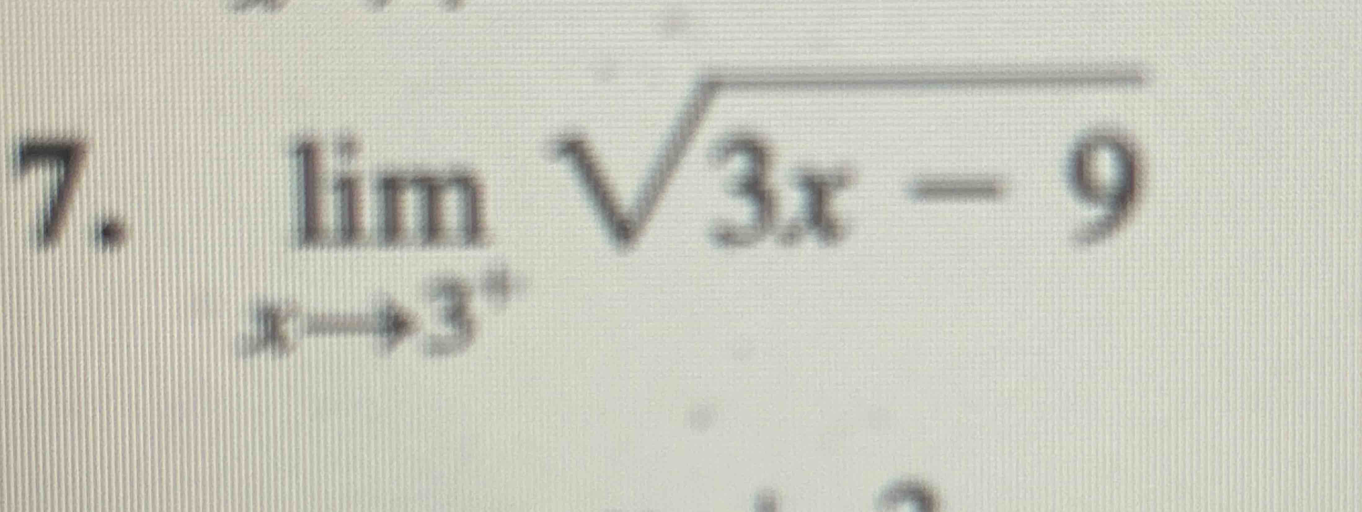 Solved limx→3+3x-92 | Chegg.com