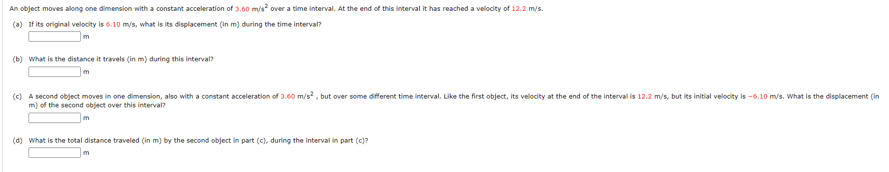 Solved An object moves along one dimension with a constant | Chegg.com