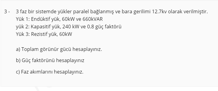 Solved calculate total apparent power,power factor | Chegg.com