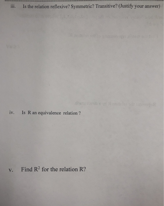 Solved a. Let R be a binary relation on the set | Chegg.com