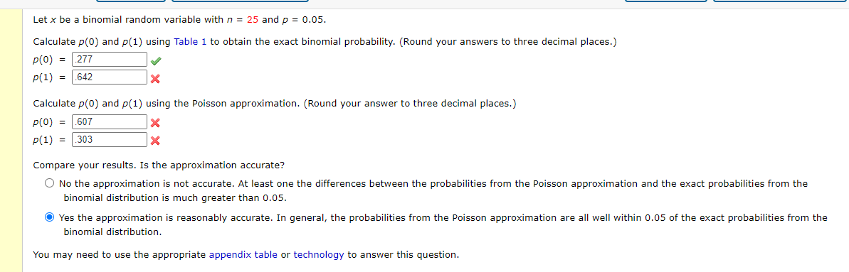 Solved Let x be a binomial random variable with n = 25 and p | Chegg.com