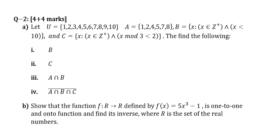 Solved Q 2 44 Marks A Let 