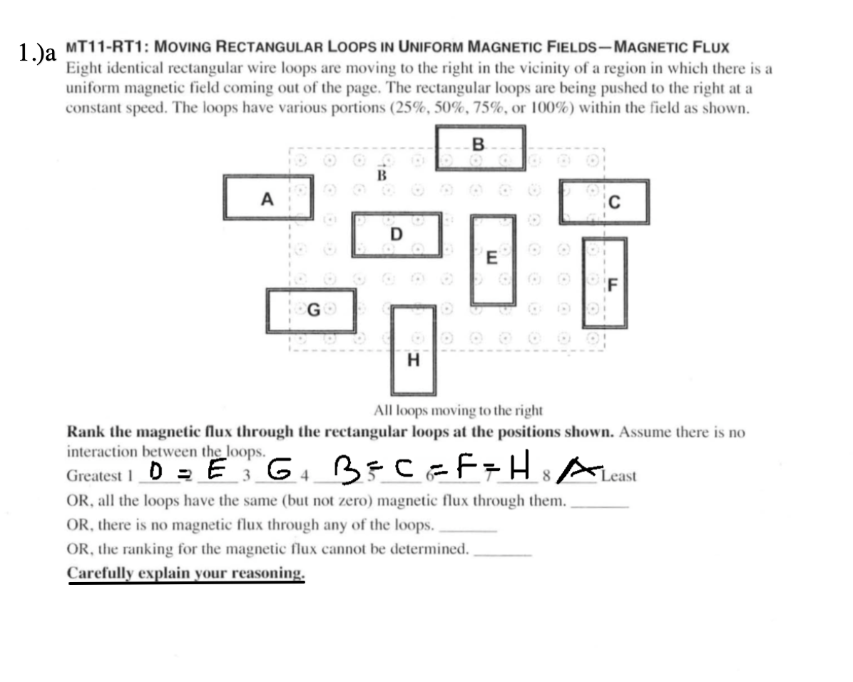 Solved 1.)a MT11-RT1: MOVING RECTANGULAR LOOPS IN UNIFORM | Chegg.com