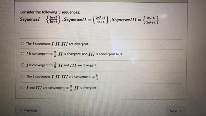 Solved Consider the following 3 sequences: Sequence! 3nts | Chegg.com