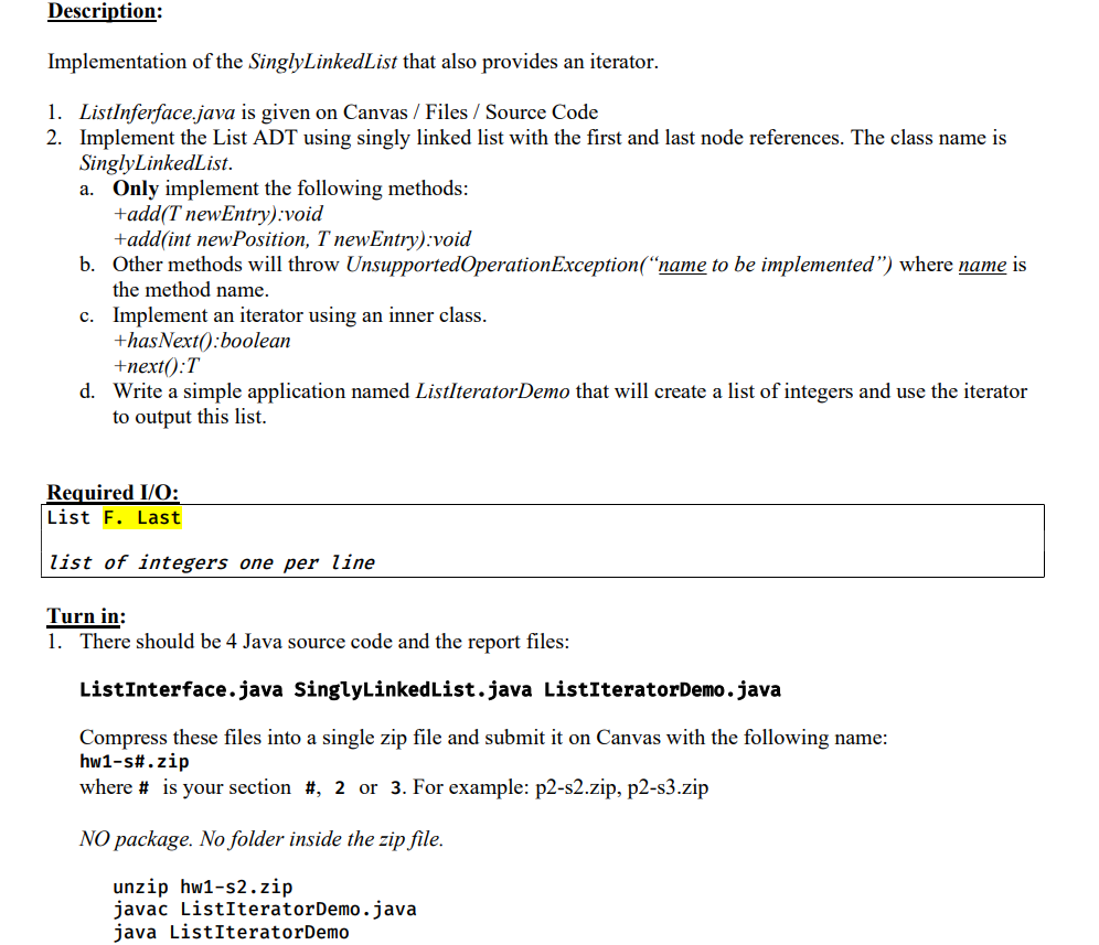 IN JAVA. There should be three source files: | Chegg.com