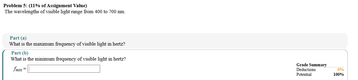 Solved Problem 5: ( \( 11 \% \) ﻿of Assignment Value)The | Chegg.com