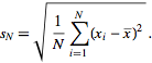 Solved The sample standard deviation sN is defined as | Chegg.com